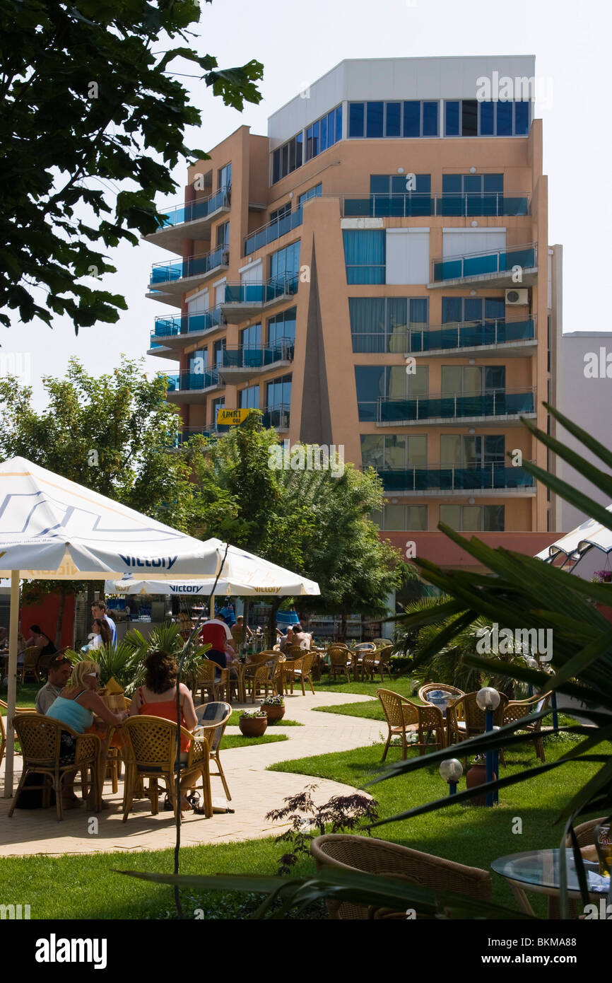 Modern architecture, Sunny beach, (Slunchev Bryag), wellknown resort ...
