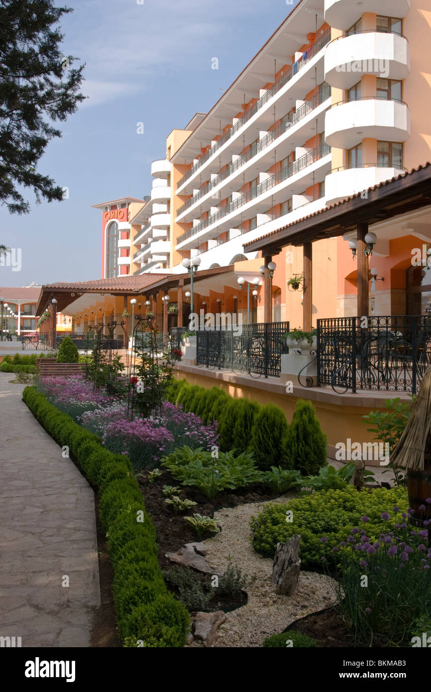 Modern architecture, Sunny beach, (Slunchev Bryag), wellknown resort ...