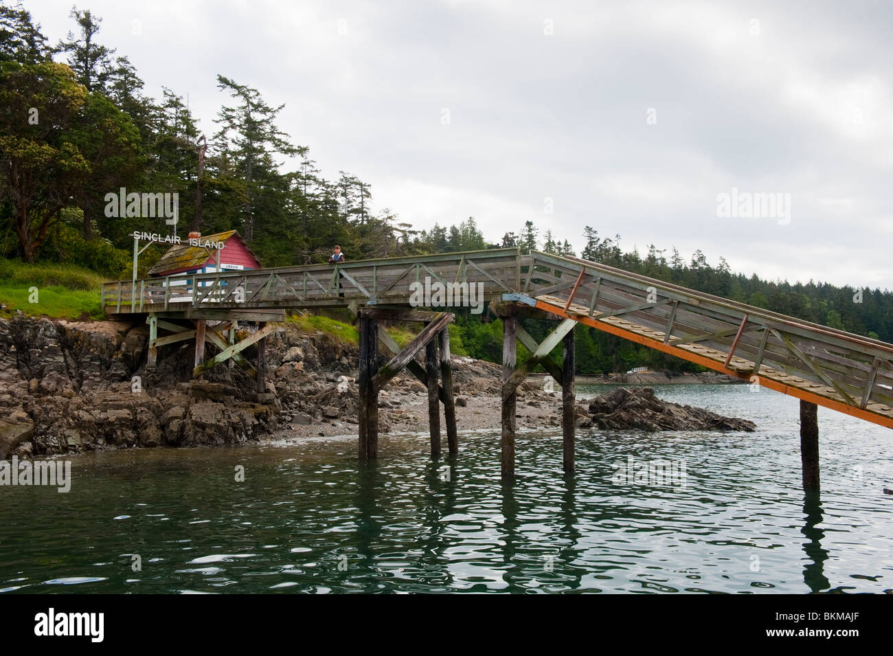 On Sinclair Island, in the Pacific Northwest, a passenger awaits the ...