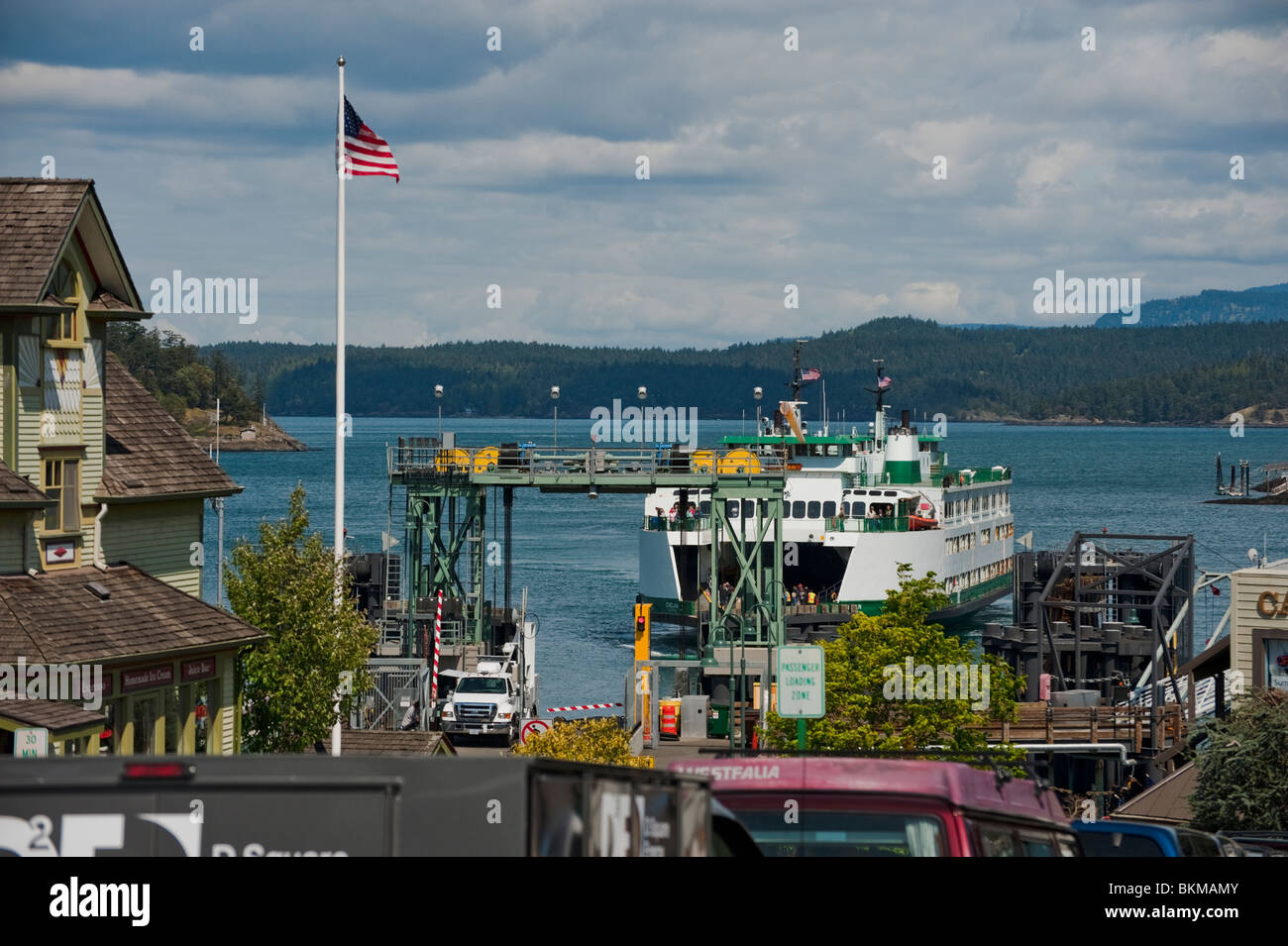 Friday Harbor, San Juan Island, Washington. The Washington State ferry ...