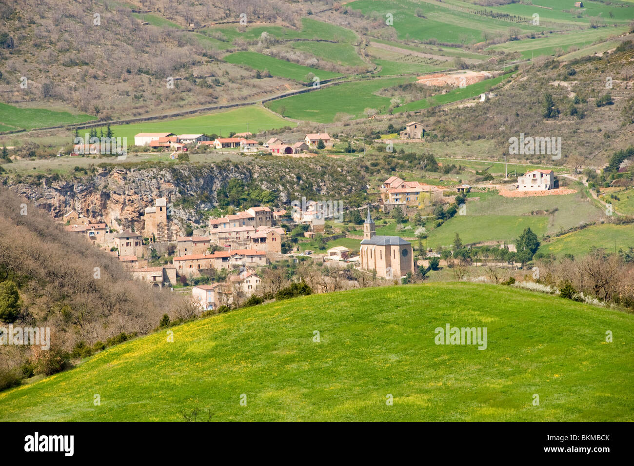 The Historic Limestone Village of Peyre in the Compregnac Area Aveyron ...