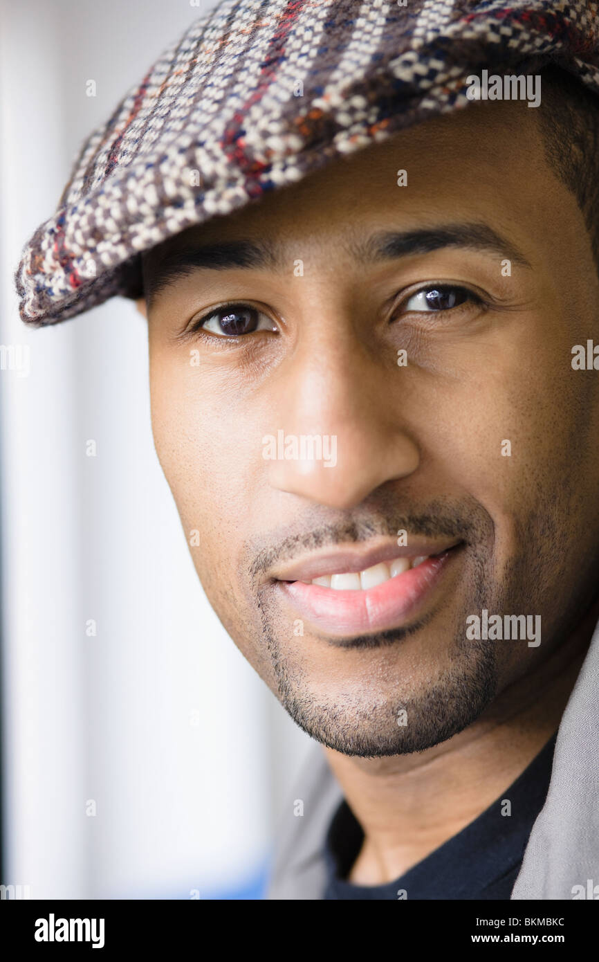 African American man wearing cap Stock Photo - Alamy