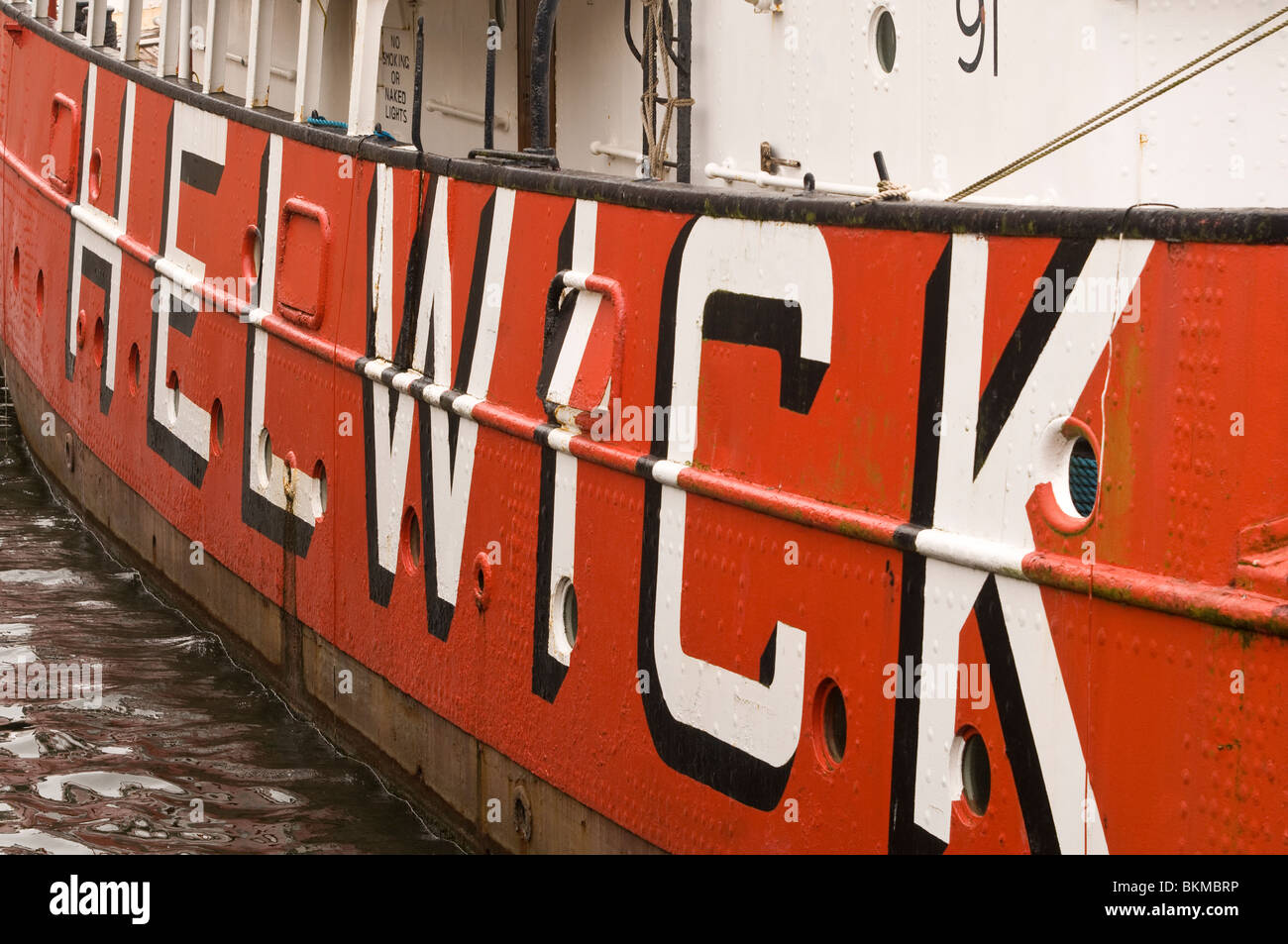 The Helwick lightship permanently moored in Swansea Marina South Wales ...