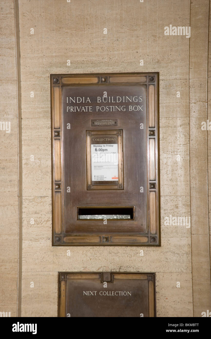Private Post Box in India Buildings in Liverpool Stock Photo - Alamy