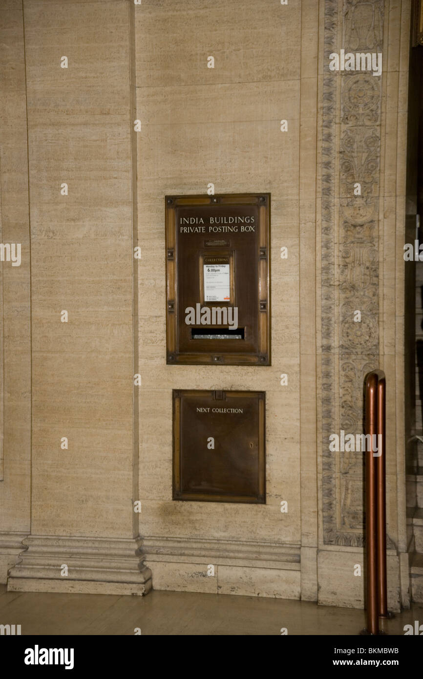 Private Post Box in India Buildings in Liverpool Stock Photo - Alamy