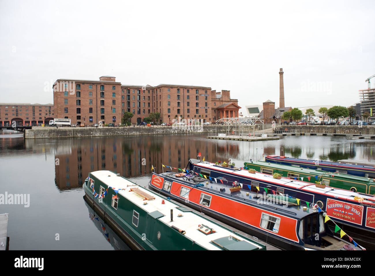 Albert Dock with barges in Salthouse Dock in Liverpool Stock Photo - Alamy
