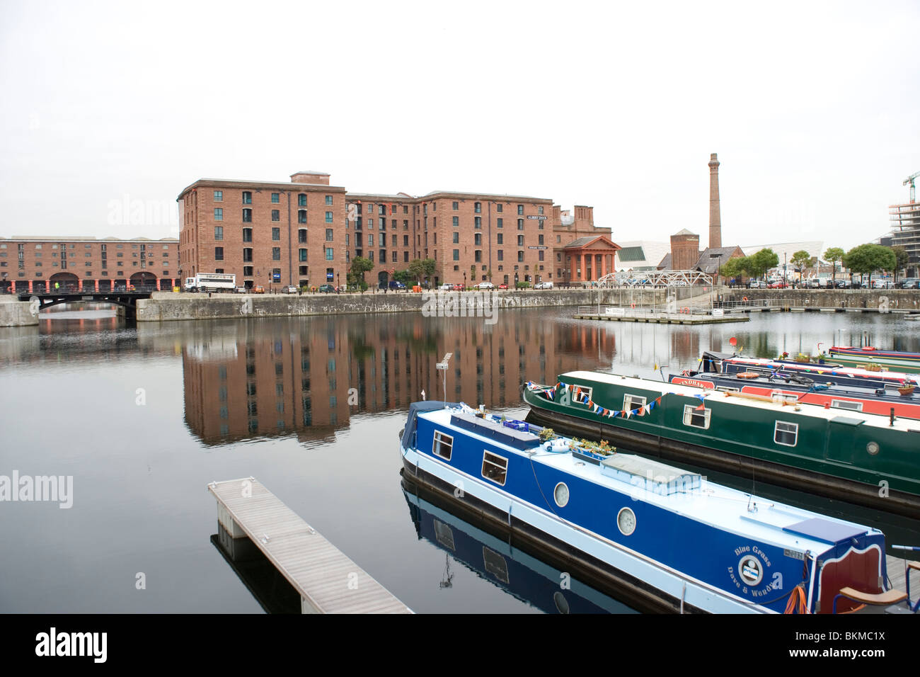 Albert Dock with barges in Salthouse Dock in Liverpool Stock Photo - Alamy