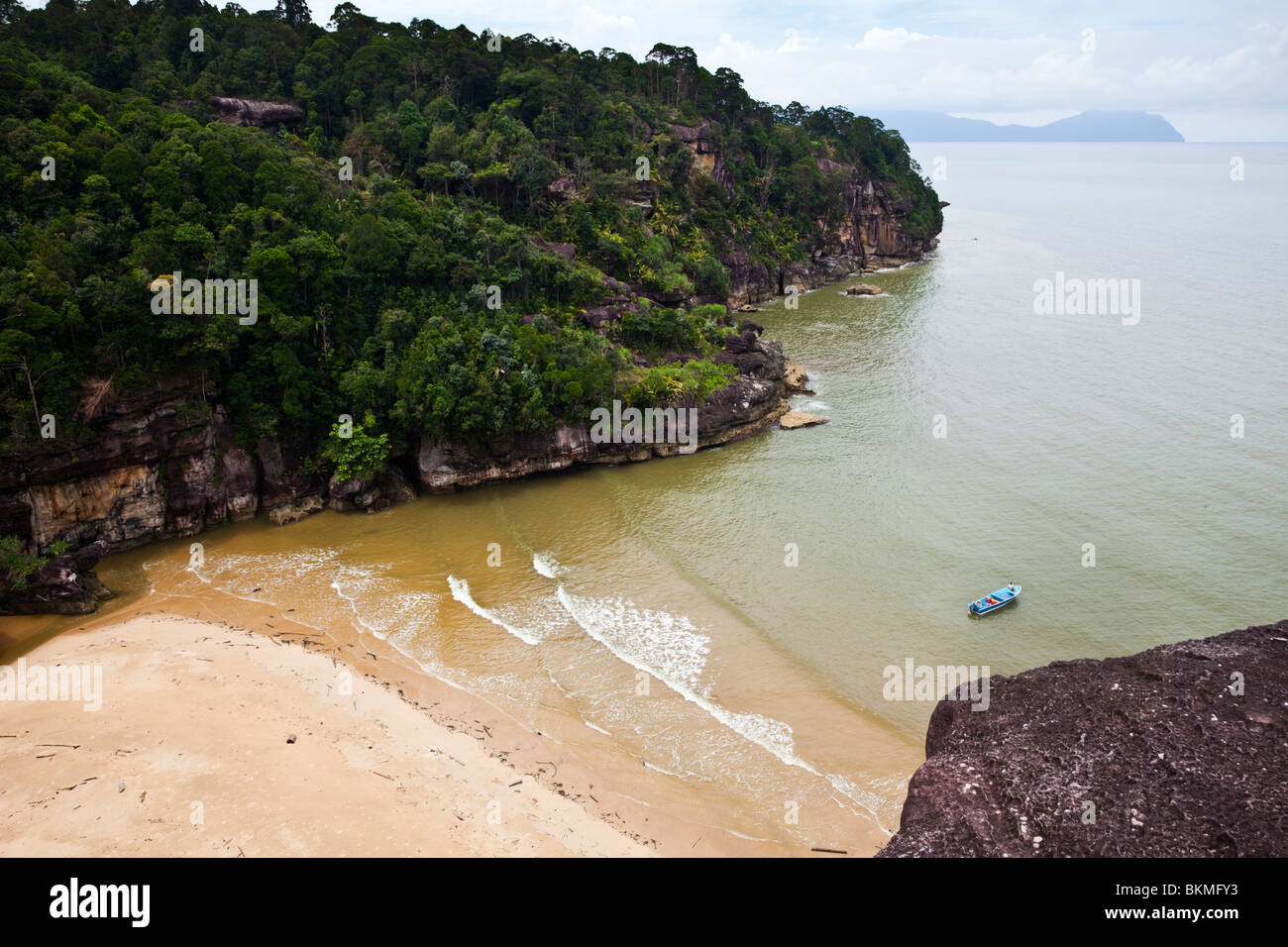 View of Teluk Pandan Kecil (Little Pandan Bay) in Bako National Park ...
