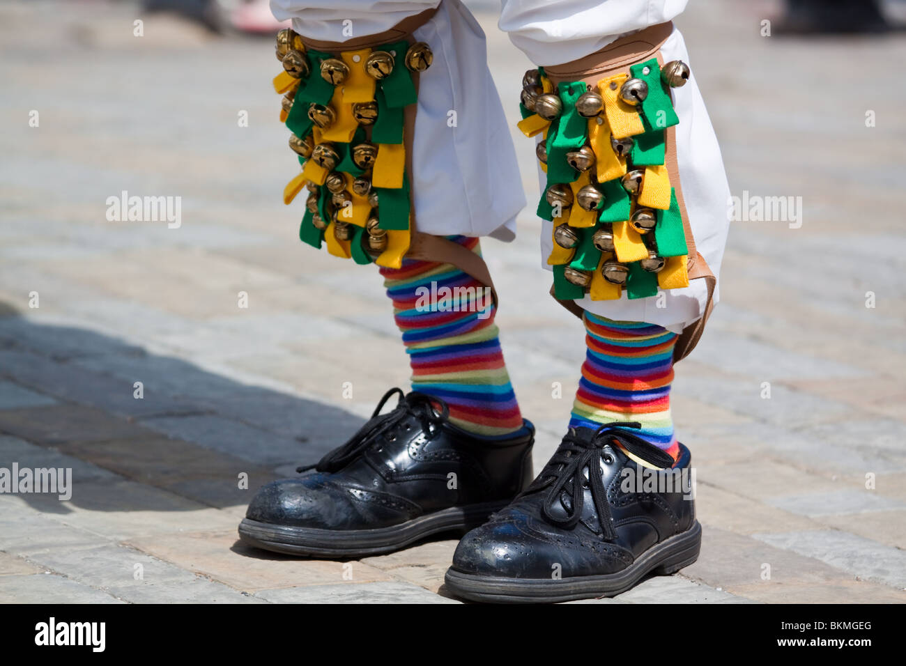 Morris Man Bells and Feet Stock Photo - Alamy