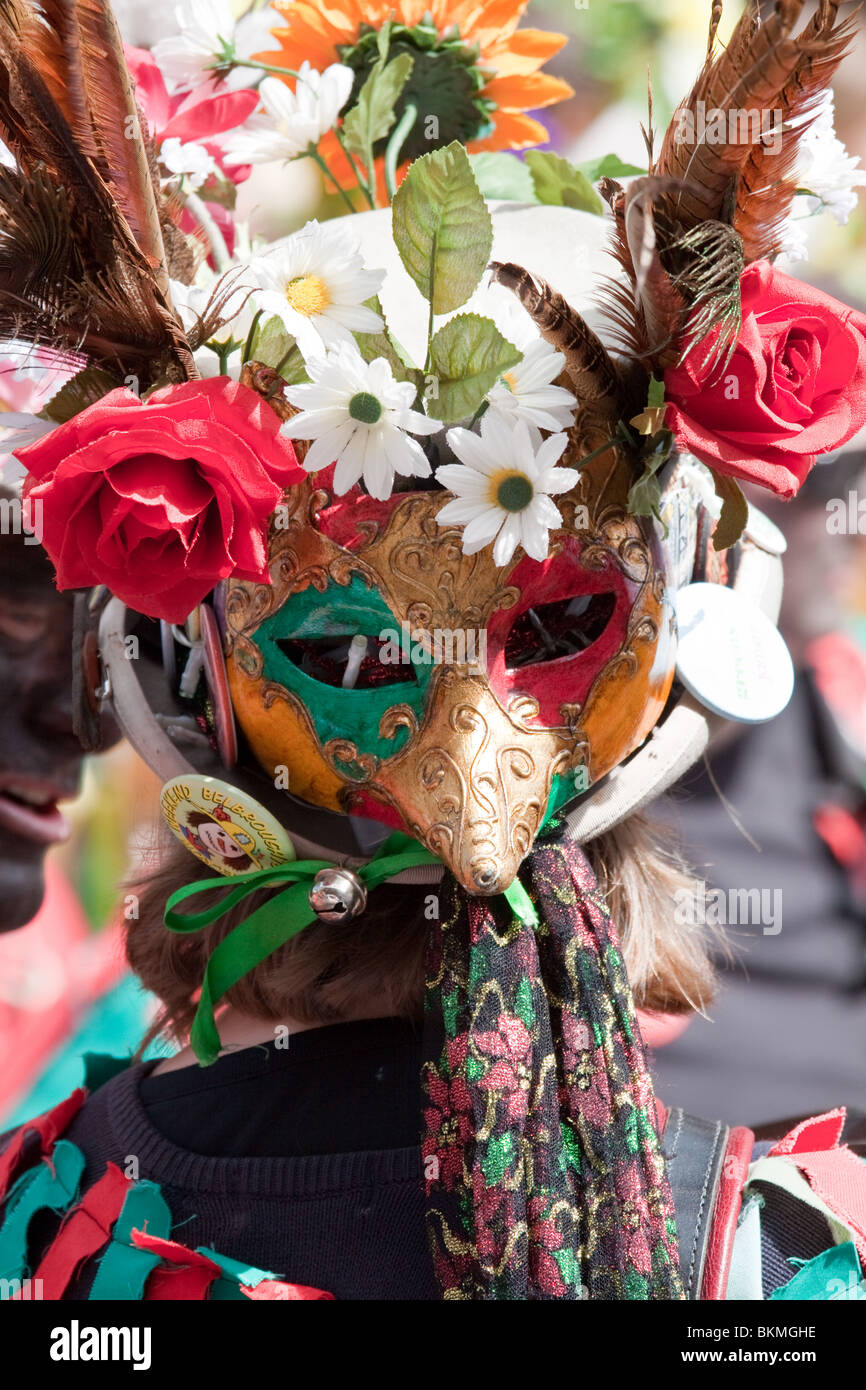 Face Mask worn on Back of Head Stock Photo - Alamy
