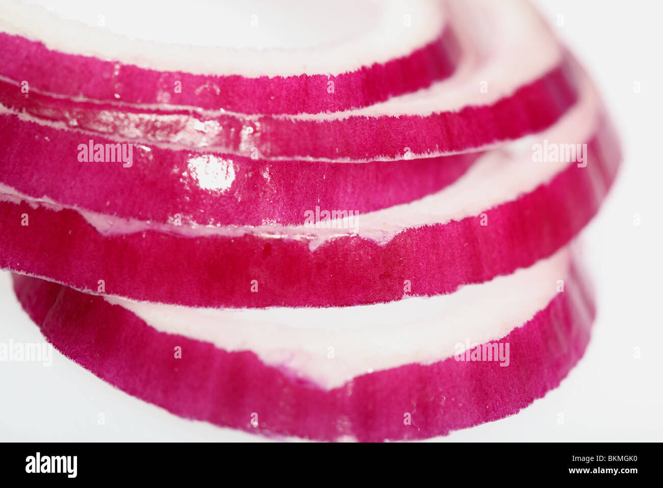 Red onion rings Stock Photo - Alamy