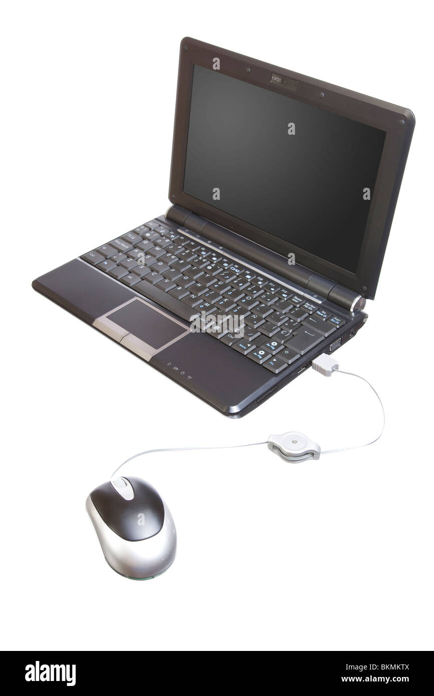 image of a new small netbook isolated over a white background Stock ...