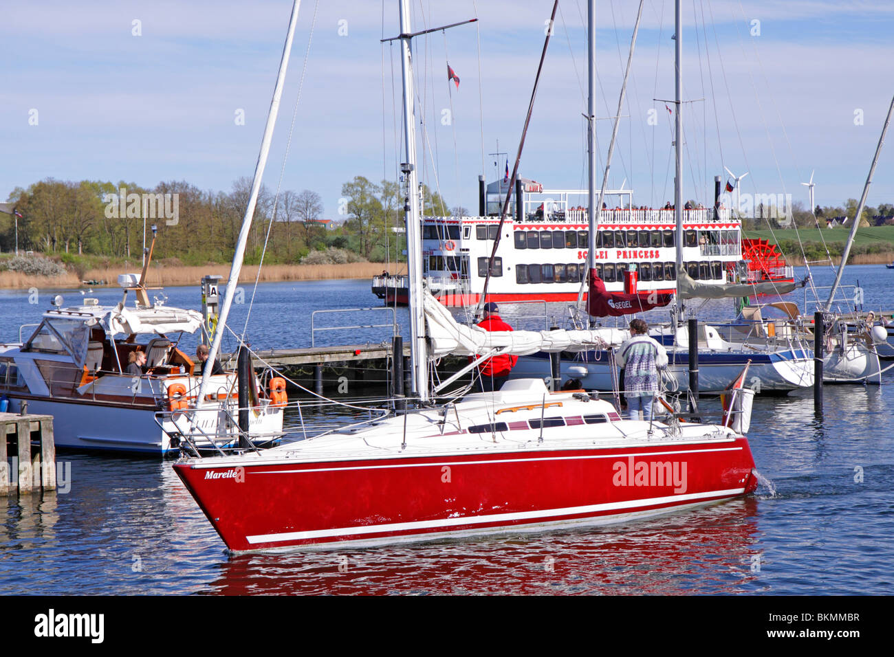 marina of Kappeln, Baltic Sea Fjord Schlei, Schleswig-Holstein ...