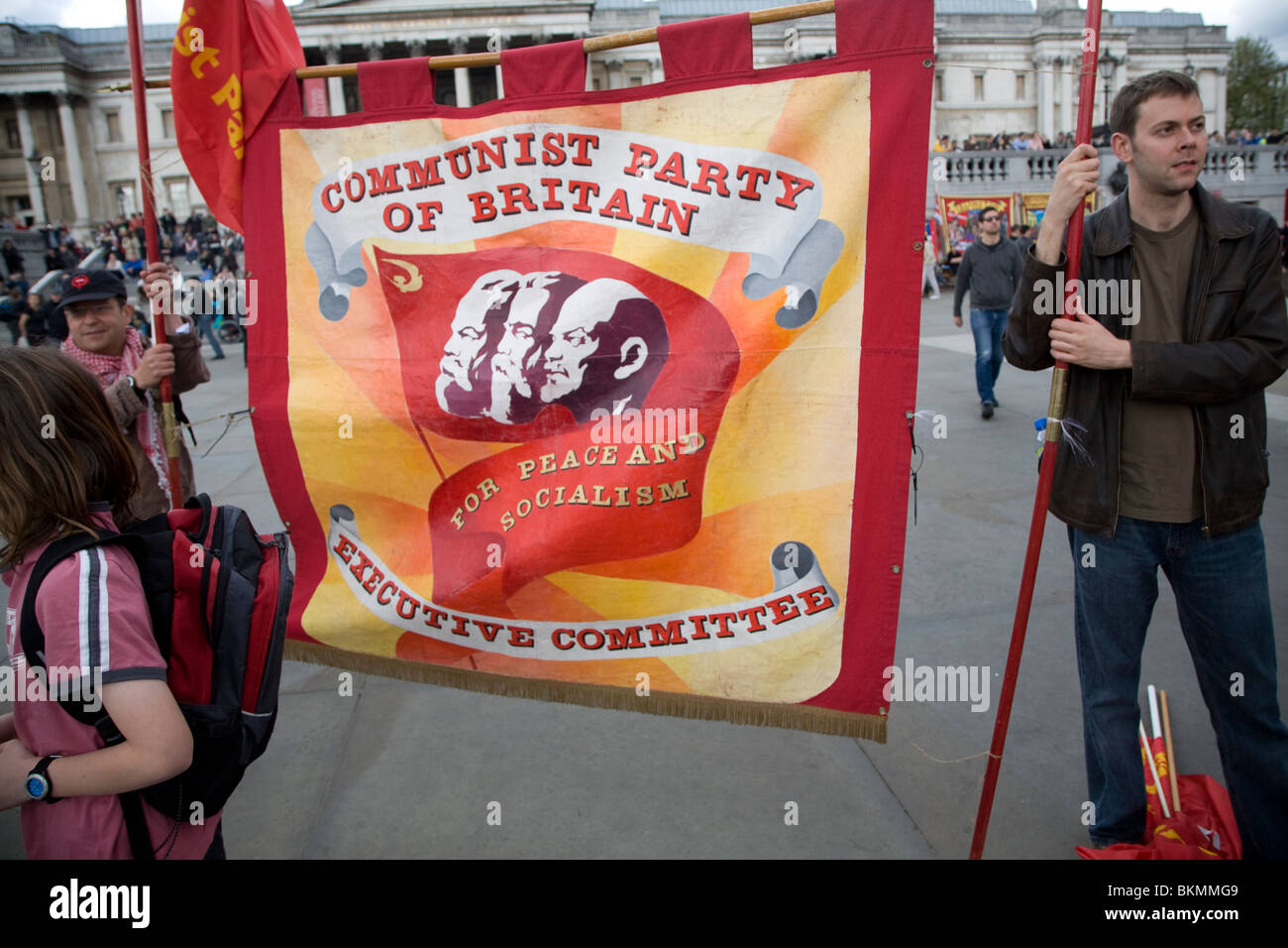 May Day march and rally at Trafalgar Square, May 1st, 2010 Communist ...