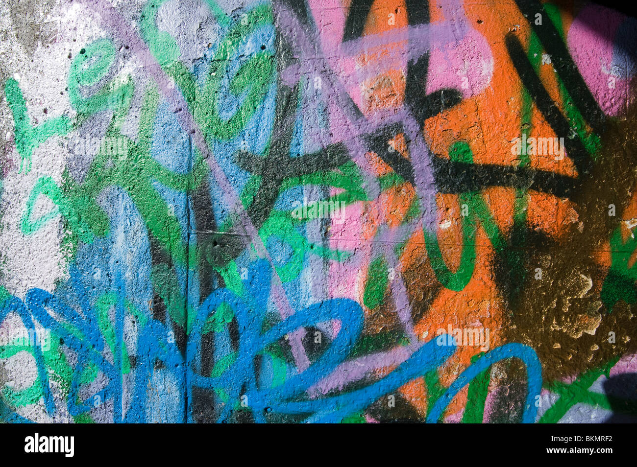Graffiti on overpass over hi-res stock photography and images - Alamy