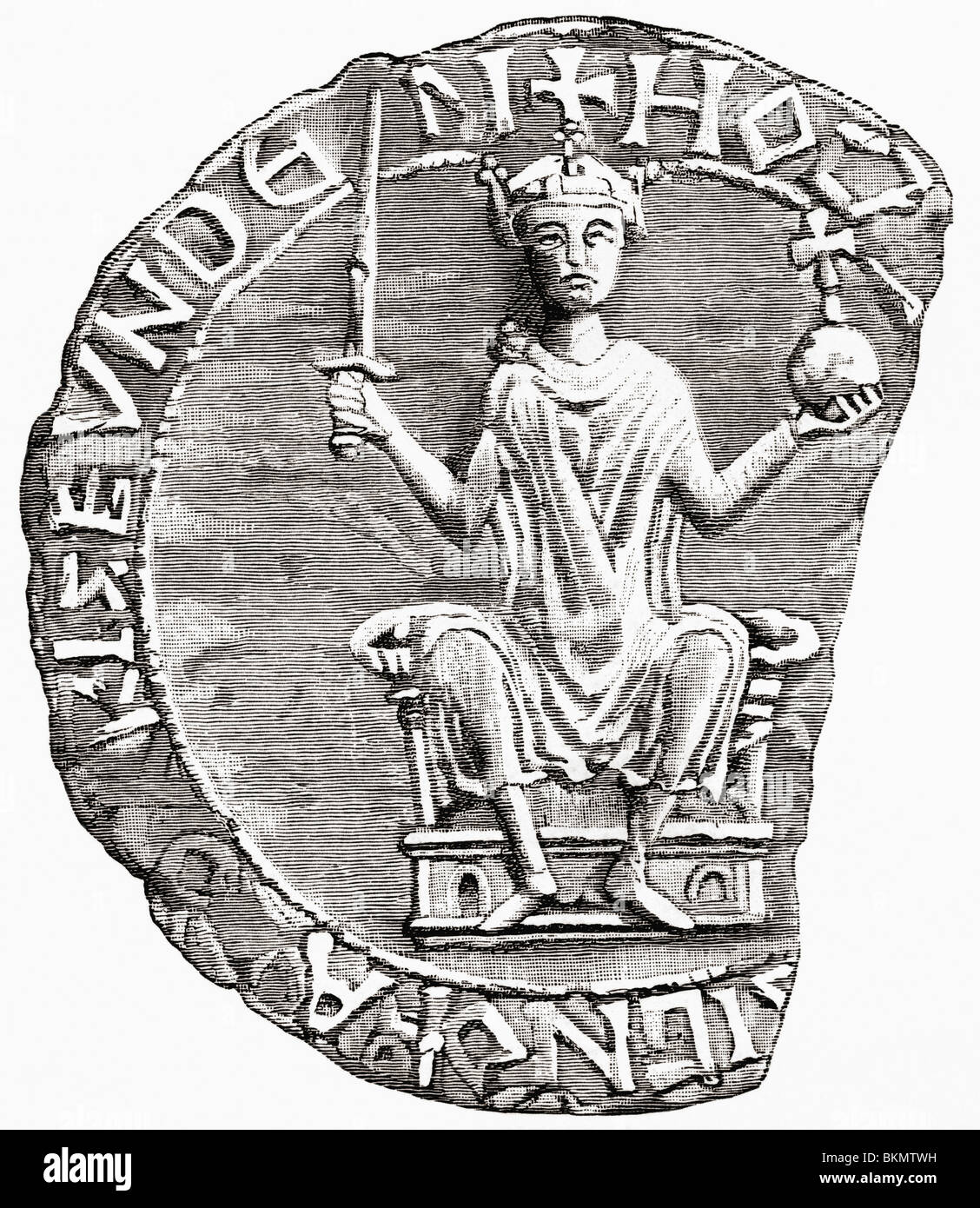 Great Seal of William the Conqueror, 1027 to 1087 aka William I of ...