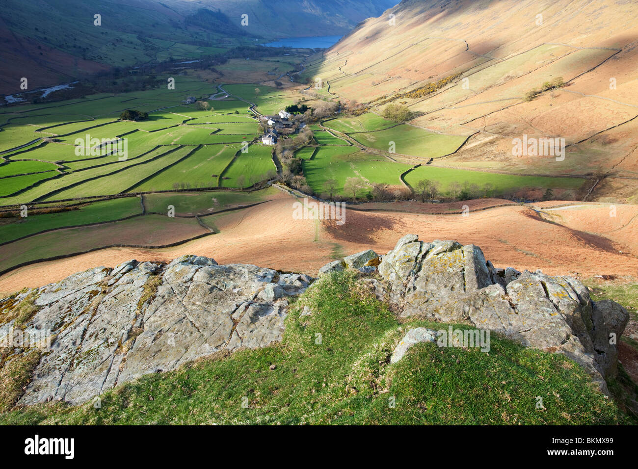 A view of Wasdale Head in the English Lake District National Park from ...
