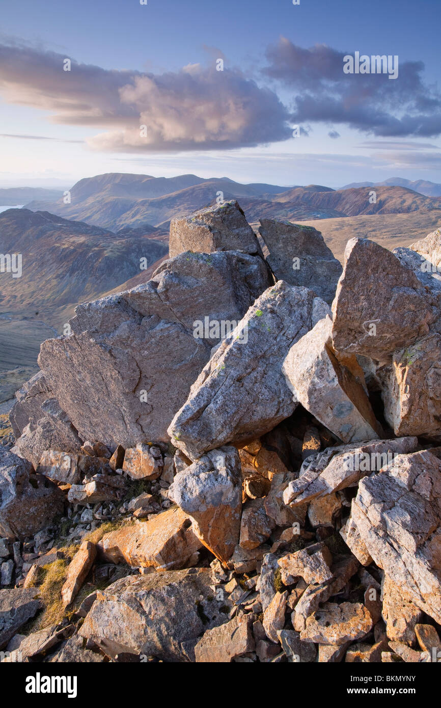 A view looking in a Northerly direction from near the summit of Great ...