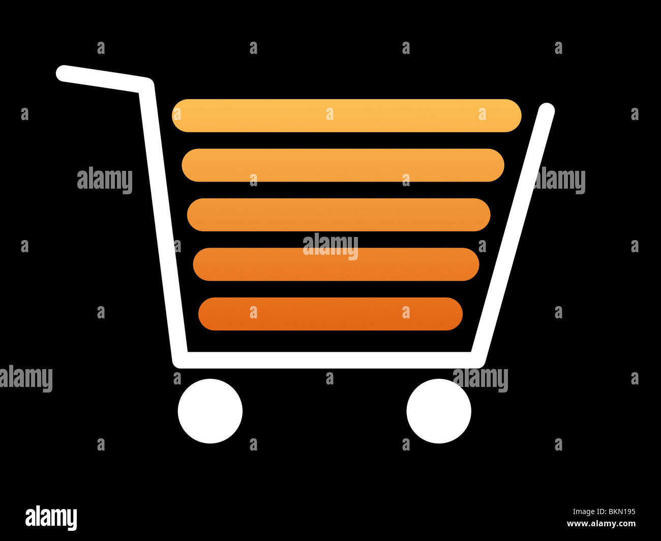 White shopping cart Stock Photo - Alamy
