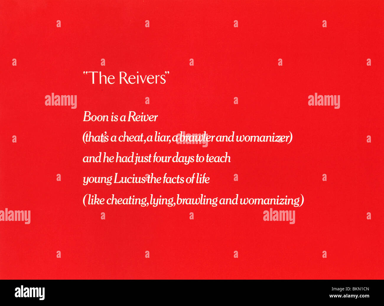 THE REIVERS -1969 Stock Photo - Alamy