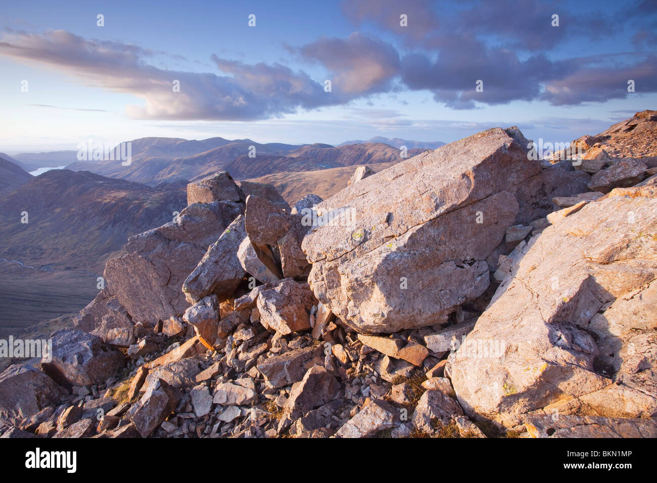 A view looking in a Northerly direction from near the summit of Great ...