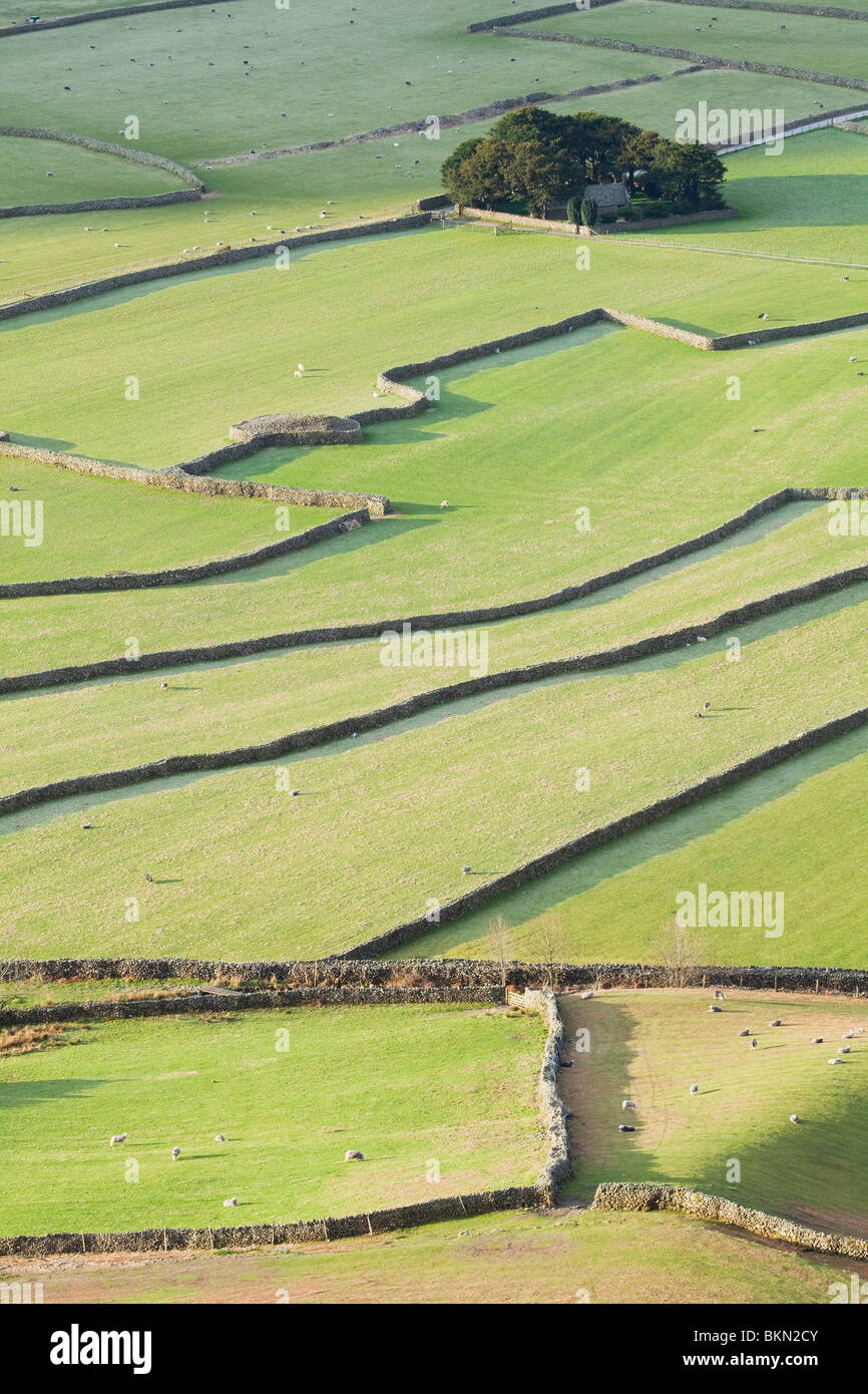 The Church of St Olaf nestled in a group of trees amid fields in ...