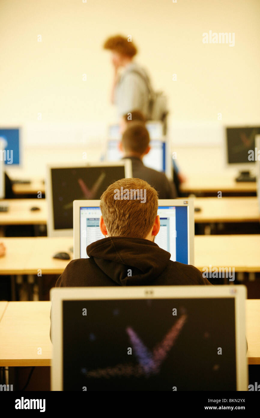 University students working at computer workstations Stock Photo - Alamy