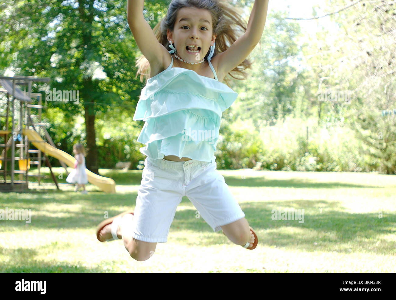 Jumping smile hi-res stock photography and images - Alamy