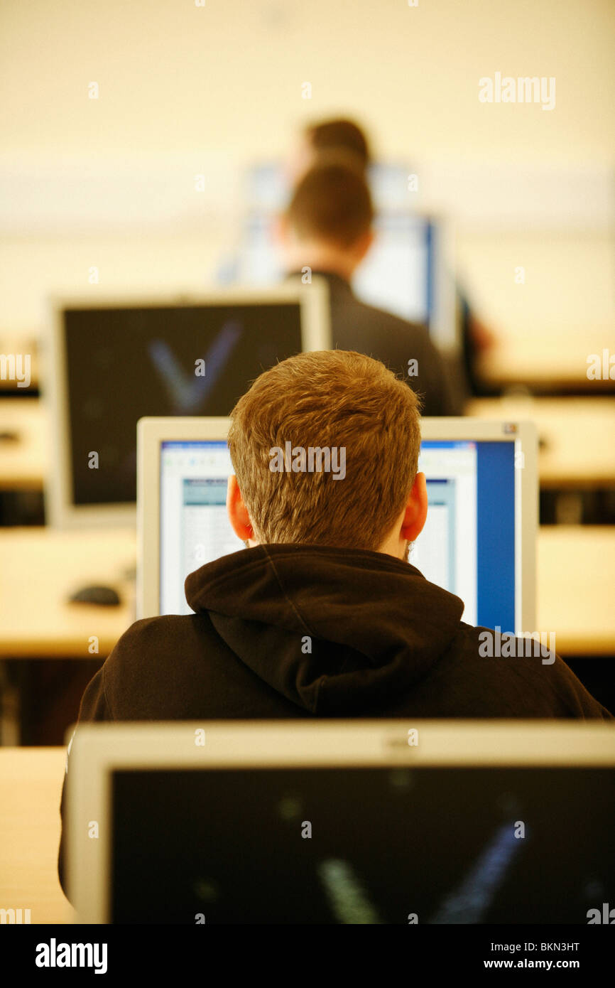 University students working at computer workstations Stock Photo - Alamy