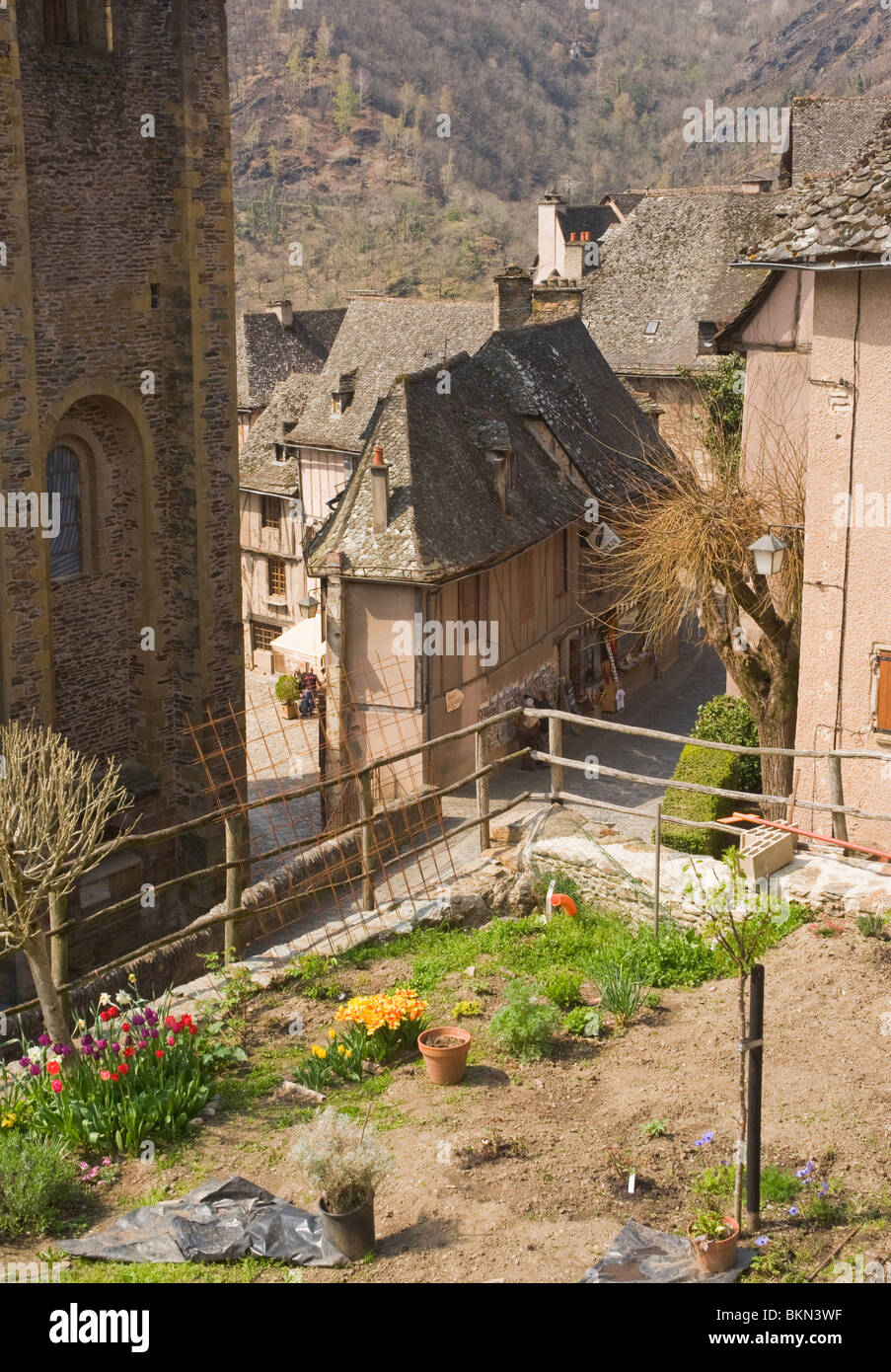 Beautiful Old Romanesque and Renaissance Buildings in Conques Aveyron ...