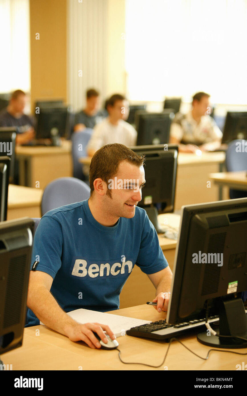 University students working at computer workstations Stock Photo - Alamy