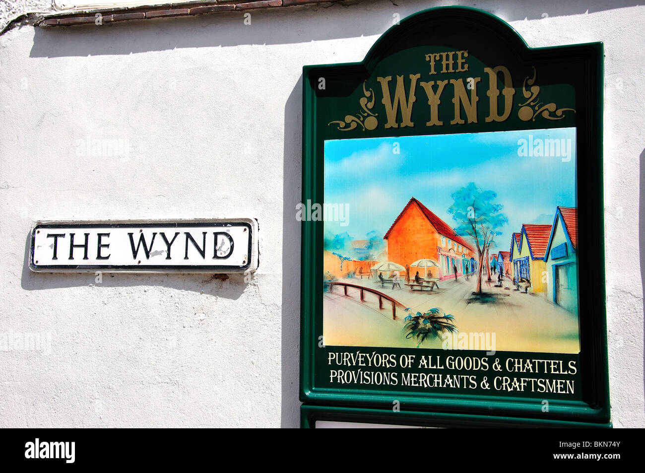 The Wynd sign, Letchworth Garden City, Hertfordshire, England, United ...