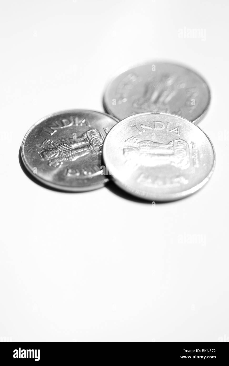 Rupee money coin Black and White Stock Photos & Images - Alamy