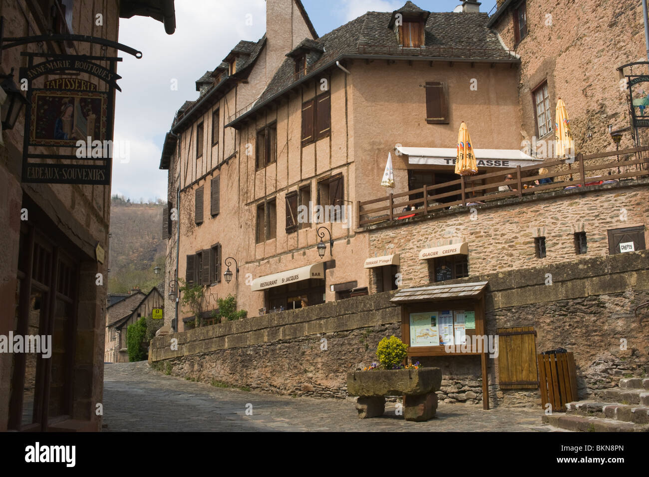 Beautiful Old Romanesque and Renaissance Buildings in Conques Aveyron ...