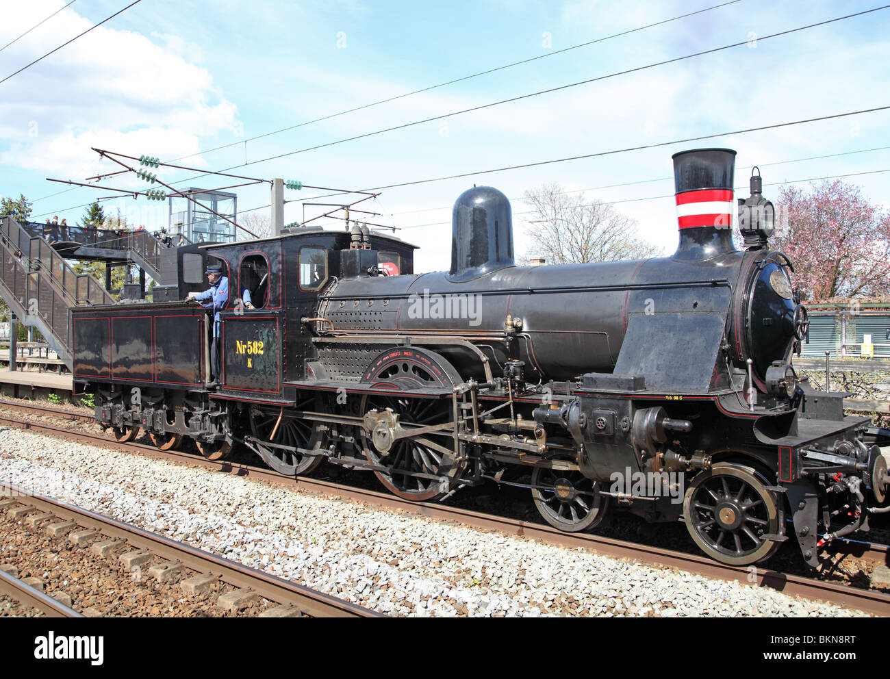 Preserved steam locomotive shunting, Rungsted Kyst, Denmark. Built for ...