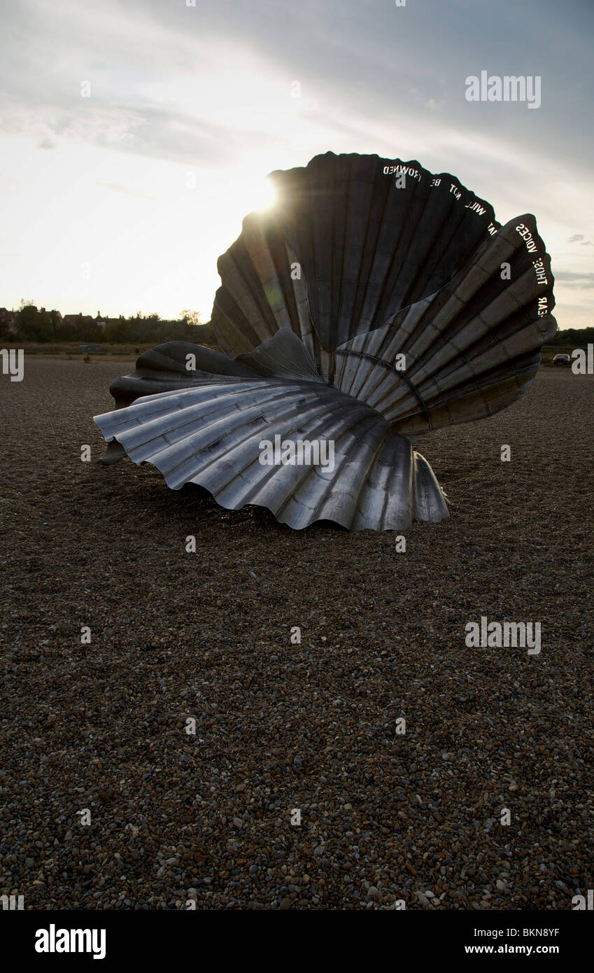 Maggie Hamblin Shell Sculpture Aldeburgh Suffolk UK Beach Sea Front ...