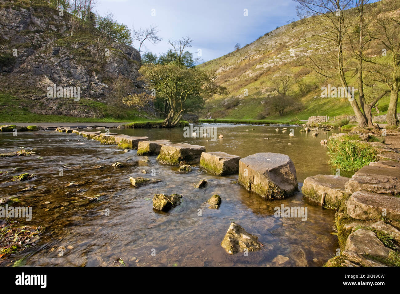 Dovedale Stepping Stones, Derbyshire, England Stock Photo - Alamy