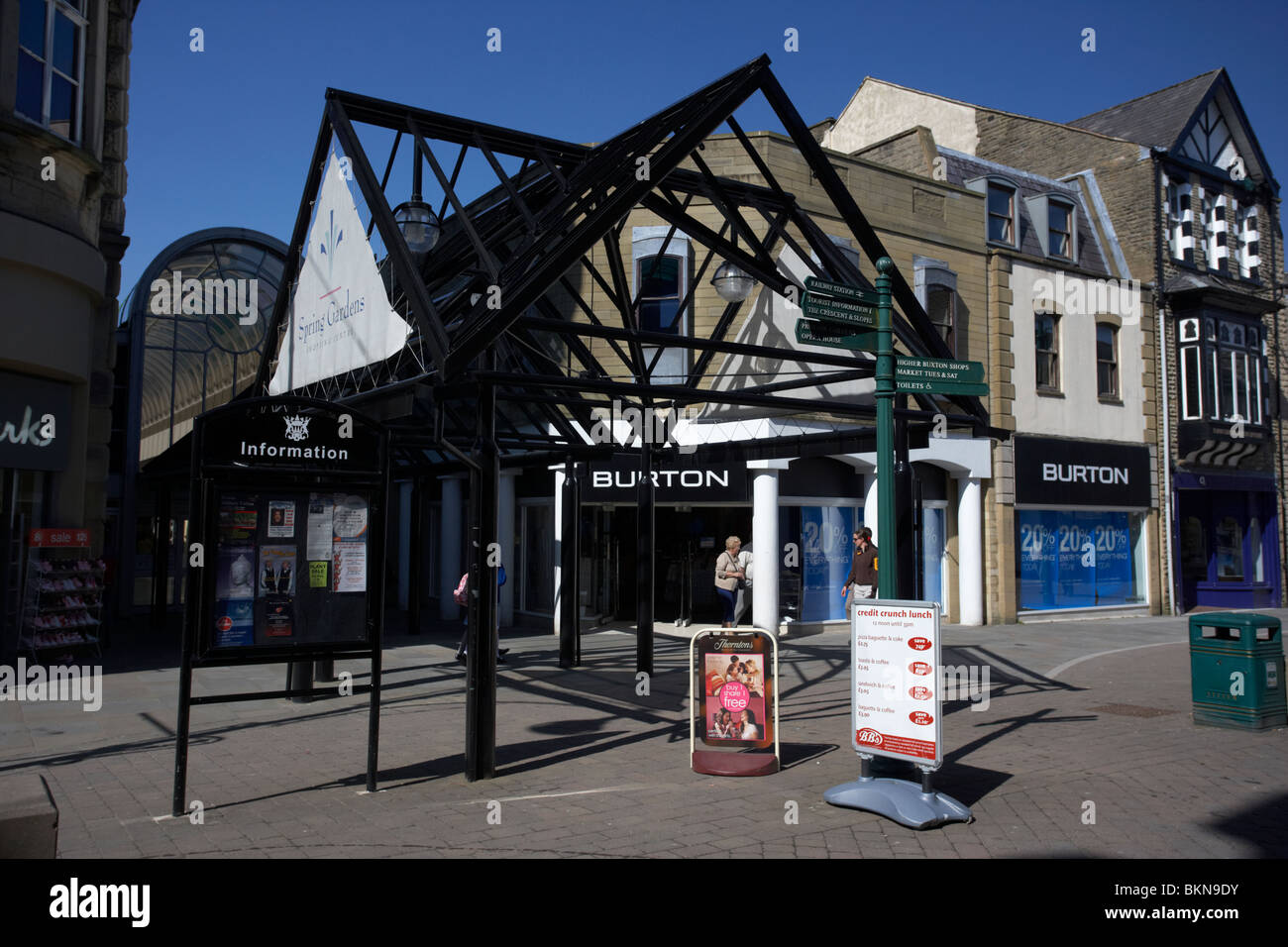 spring gardens shopping centre Buxton Derbyshire England UK Stock Photo ...