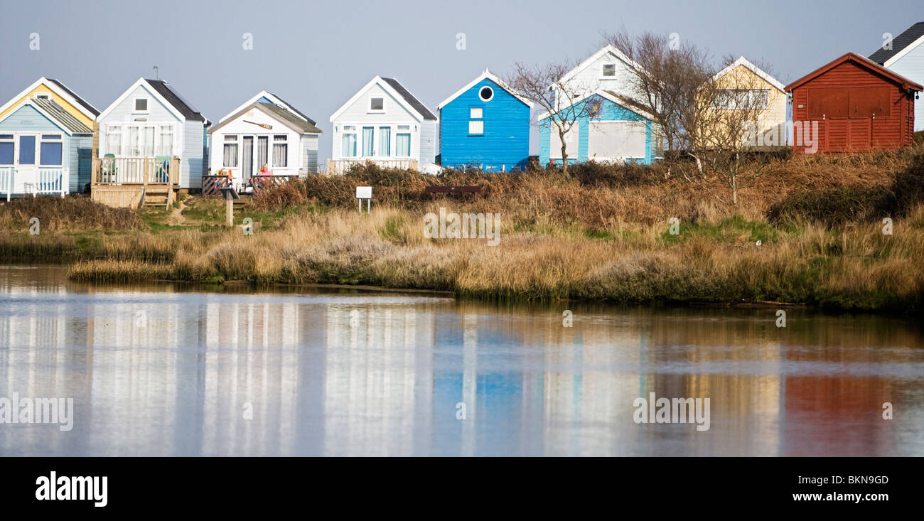 Mudeford Beach Huts Stock Photo - Alamy