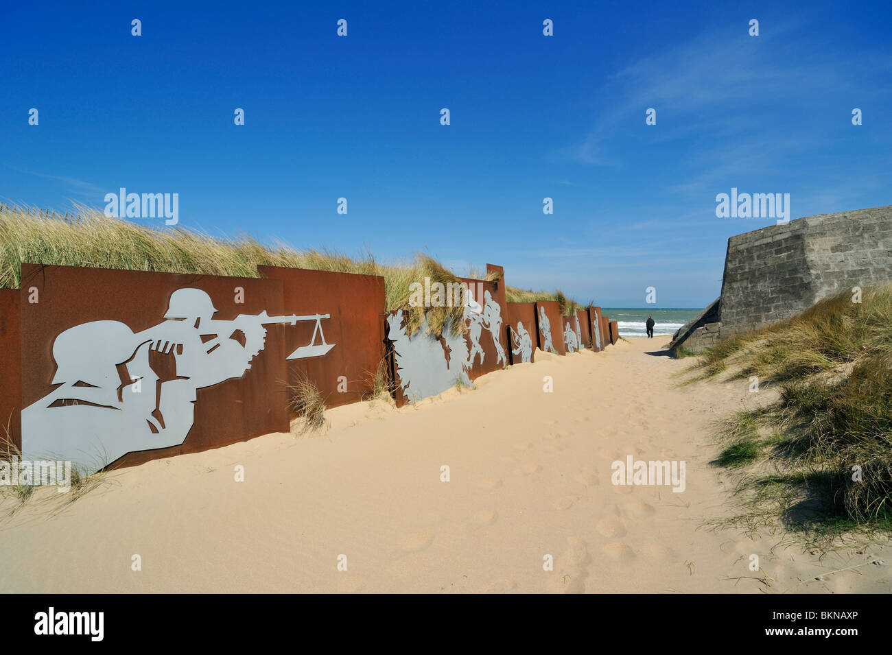 Piece of art and the Second World War Two bunker Cosy's pillbox at Juno ...