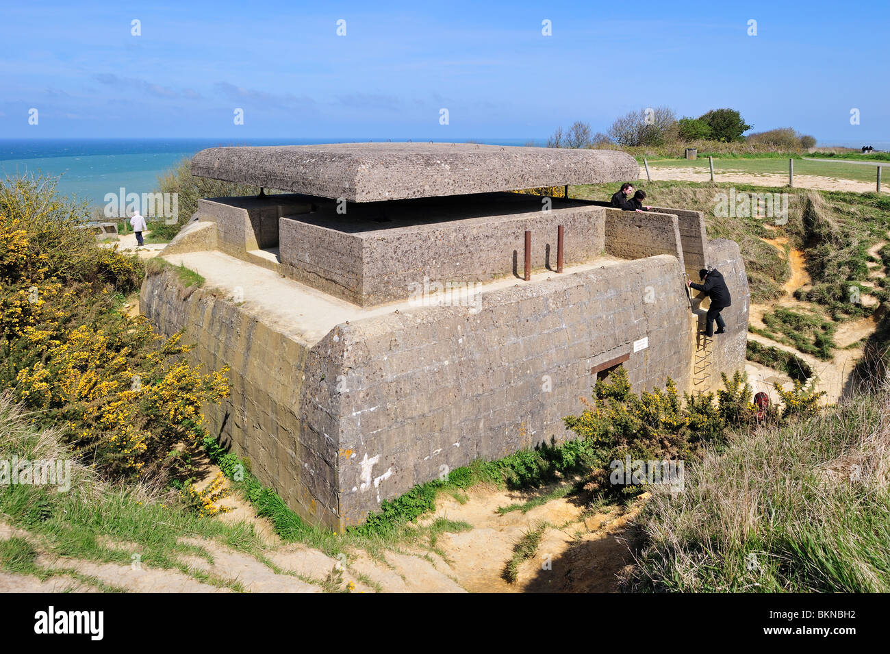 World War Two range-finding post of the Longues Battery, part of the ...
