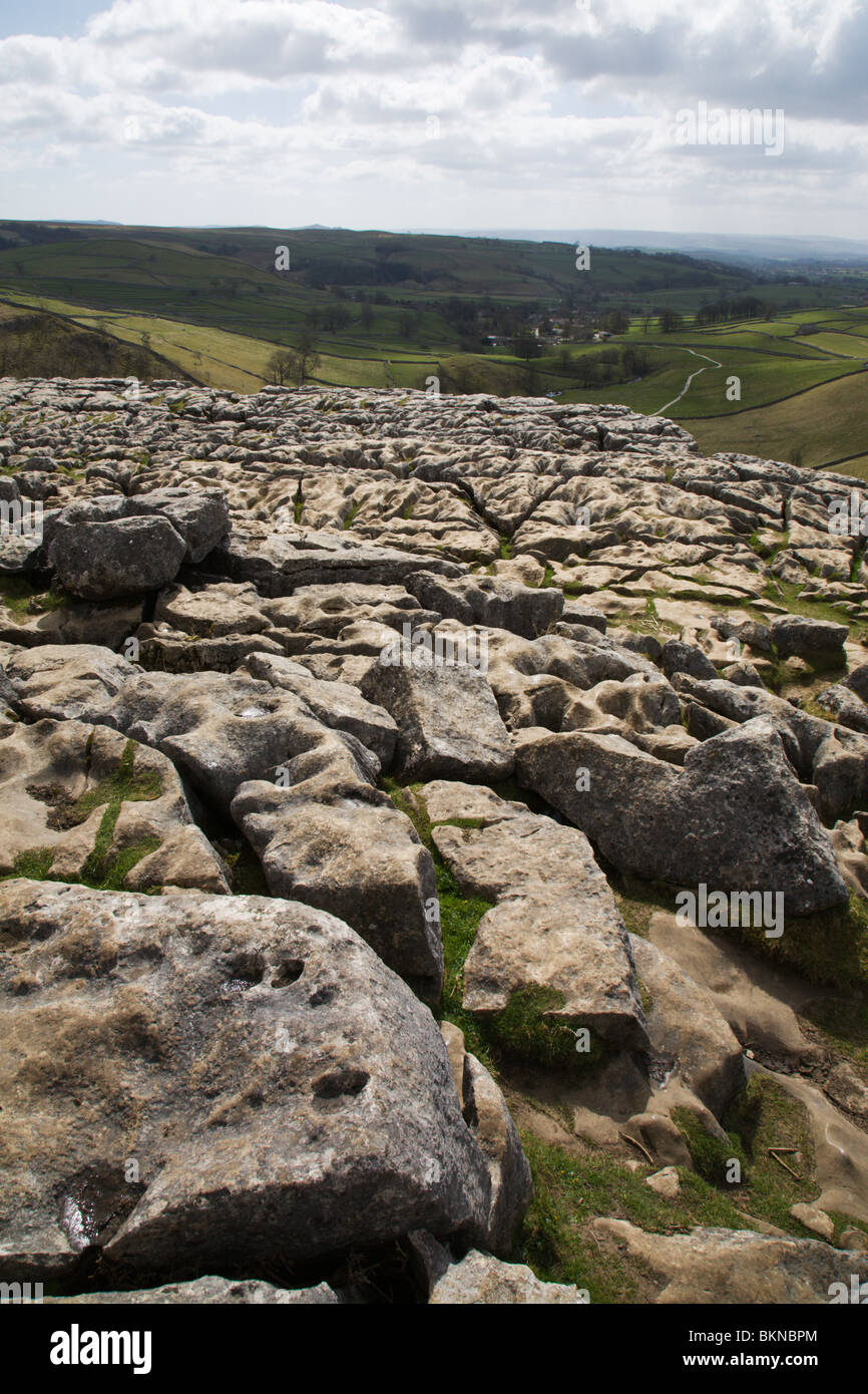 The Limestone Pavement at Malham Cove, Yorkshire Dales, England, UK ...