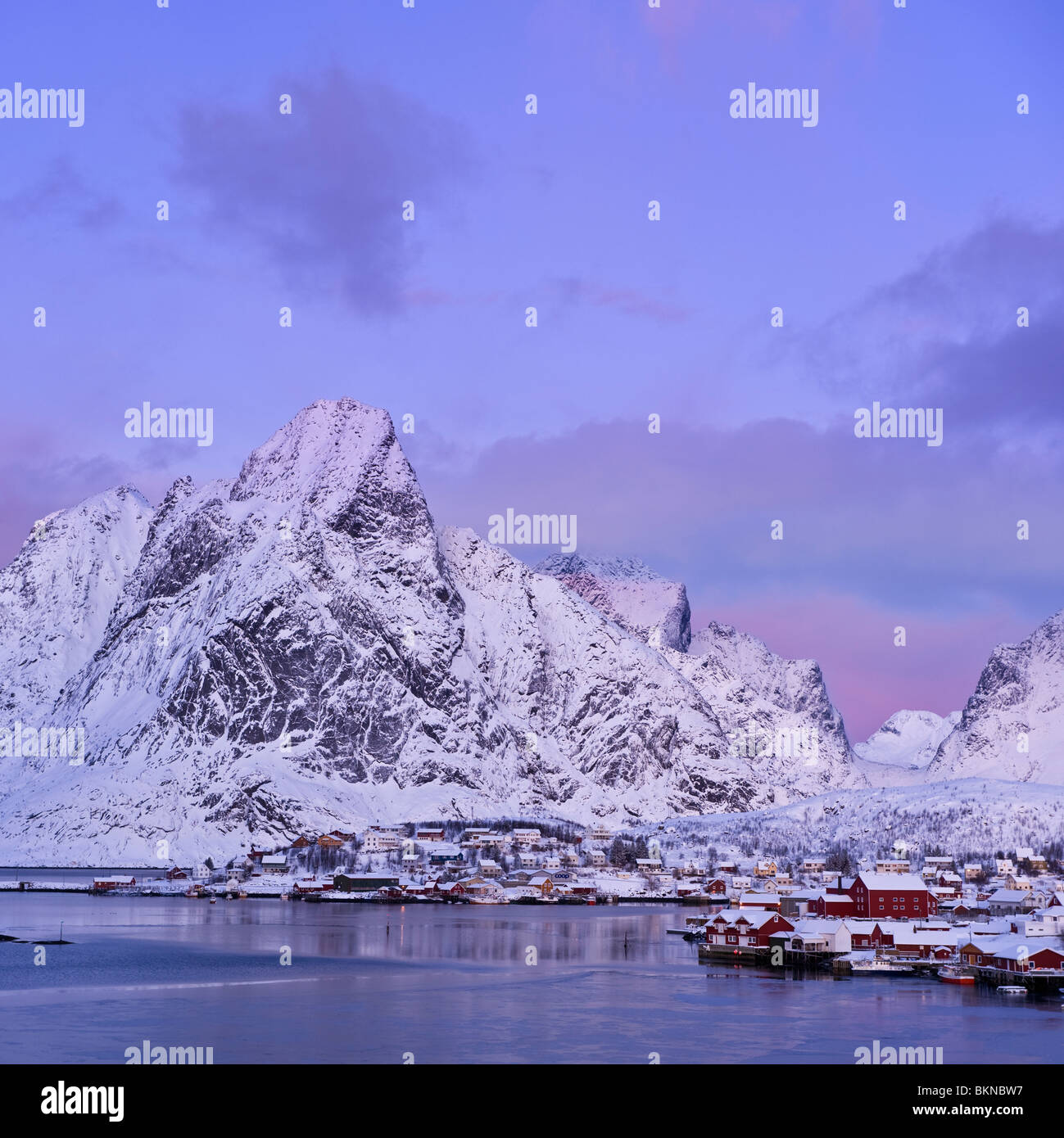 Reine in winter, Moskenesøy, Lofoten islands, Norway Stock Photo - Alamy