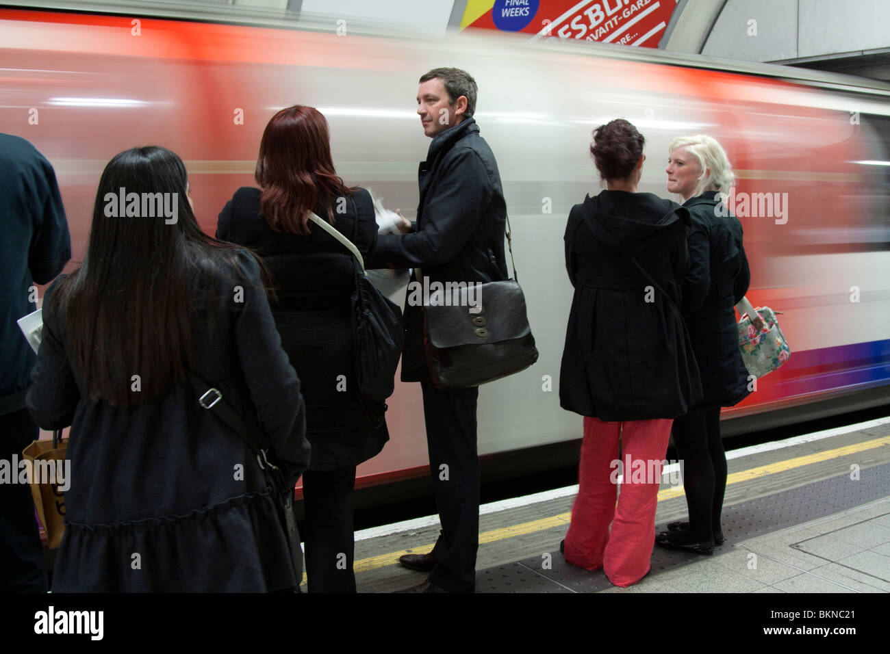 Central Line platform Oxford Circus Underground Station London Stock ...