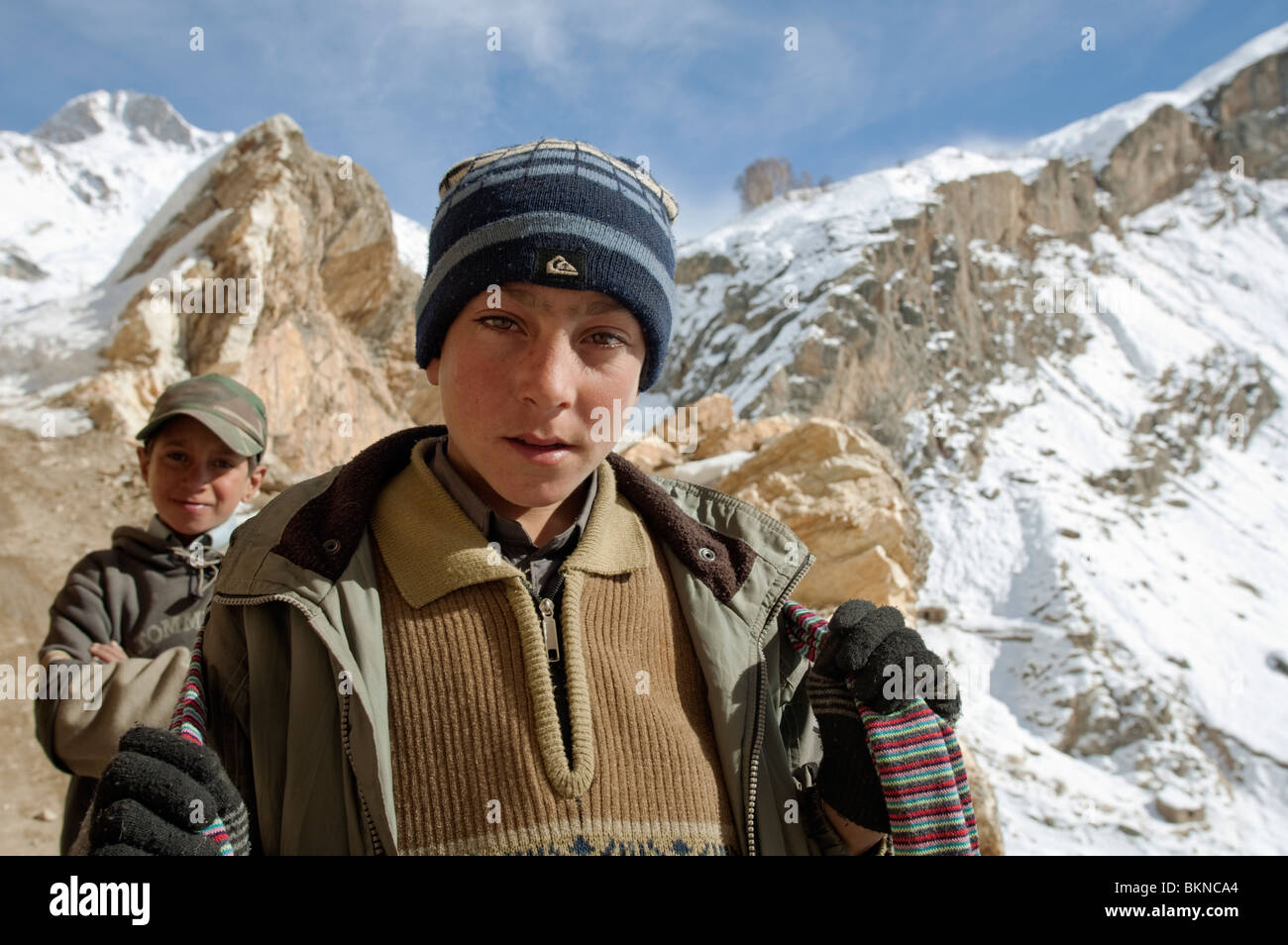 Village boys in Chitral region, Northern Pakistan Stock Photo - Alamy