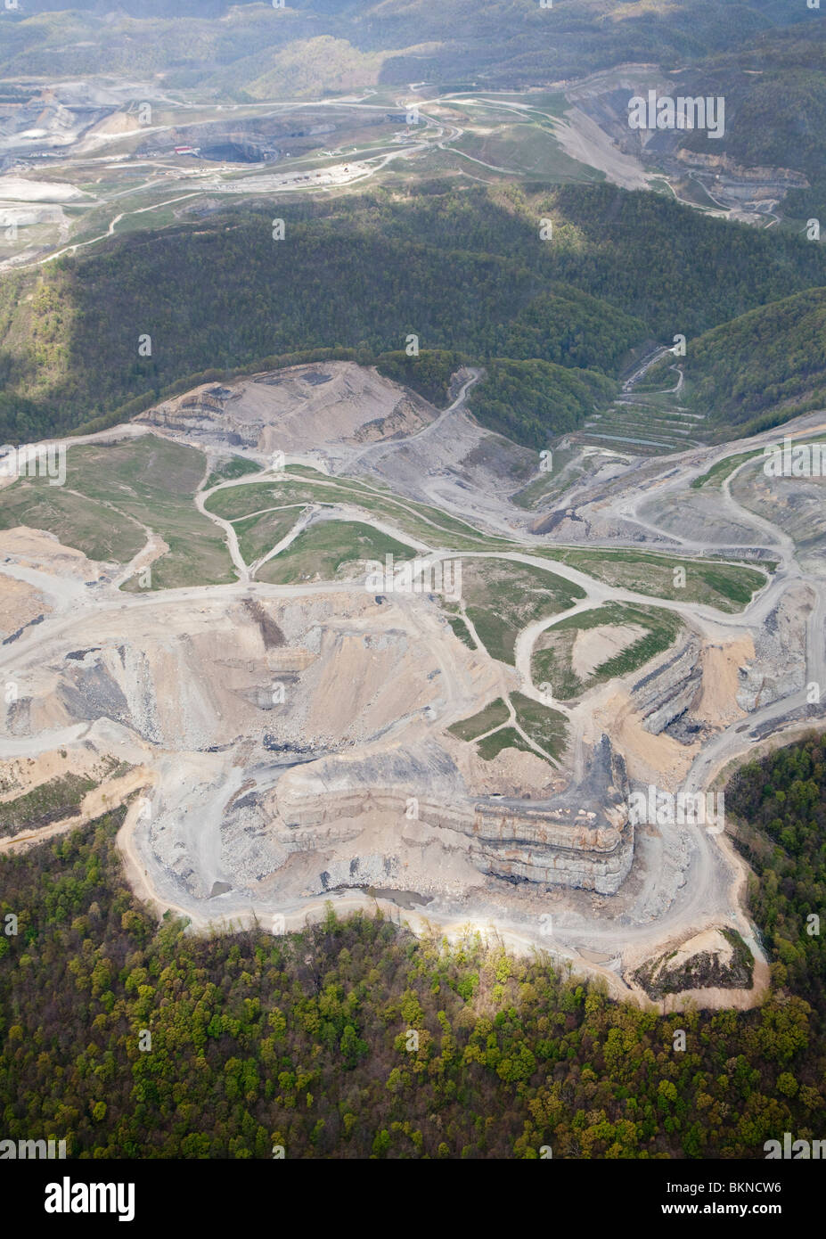 Aerial View of Mountaintop Removal Coal Mining Stock Photo - Alamy