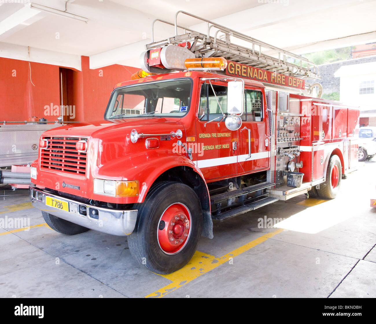 fire engine; St. George's; Grenada Stock Photo - Alamy