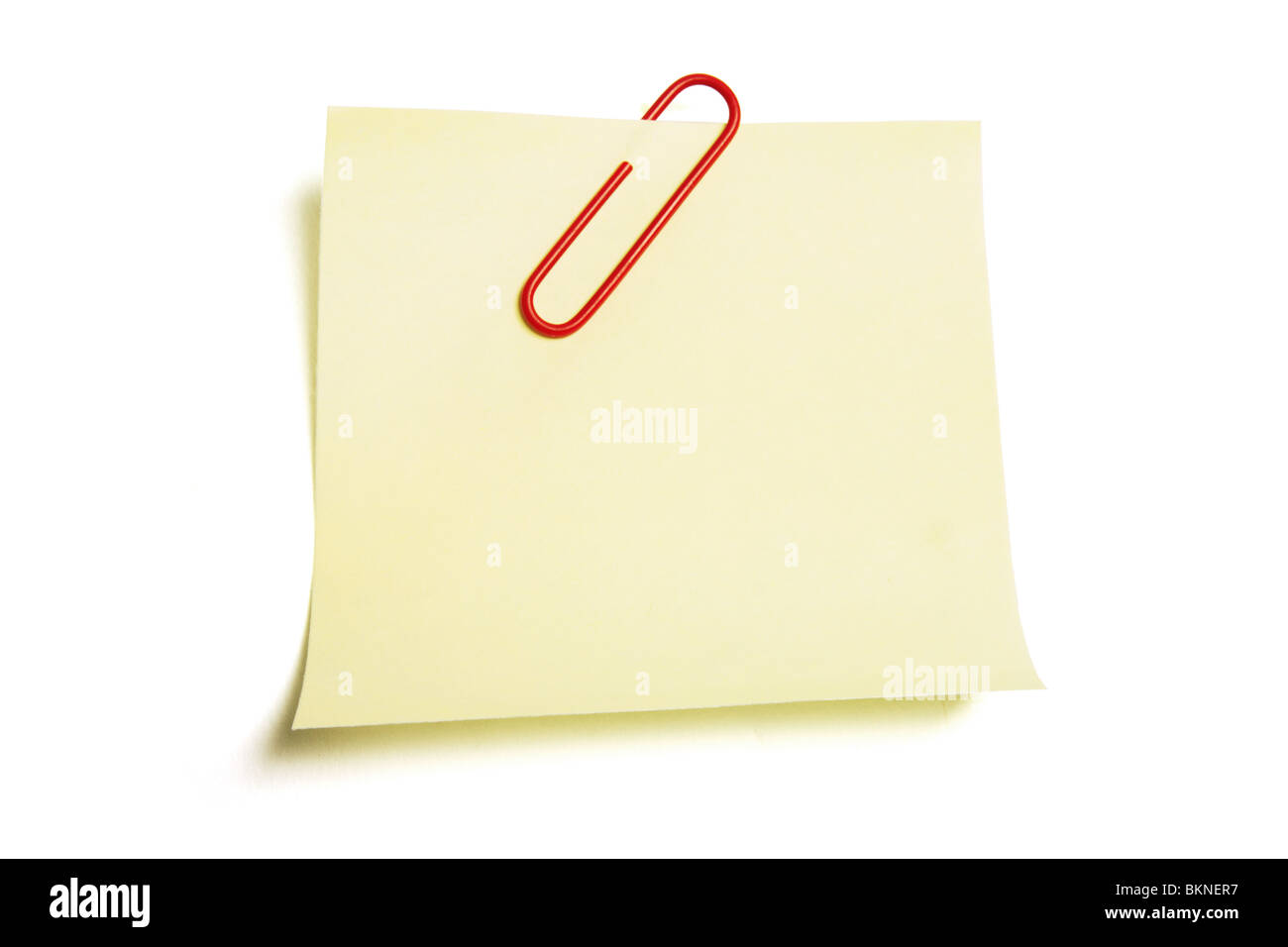 Post it Note Paper with Paperclip Stock Photo - Alamy