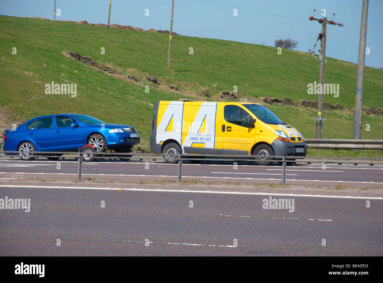 Aa recovery vehicle towing car hi-res stock photography and images - Alamy