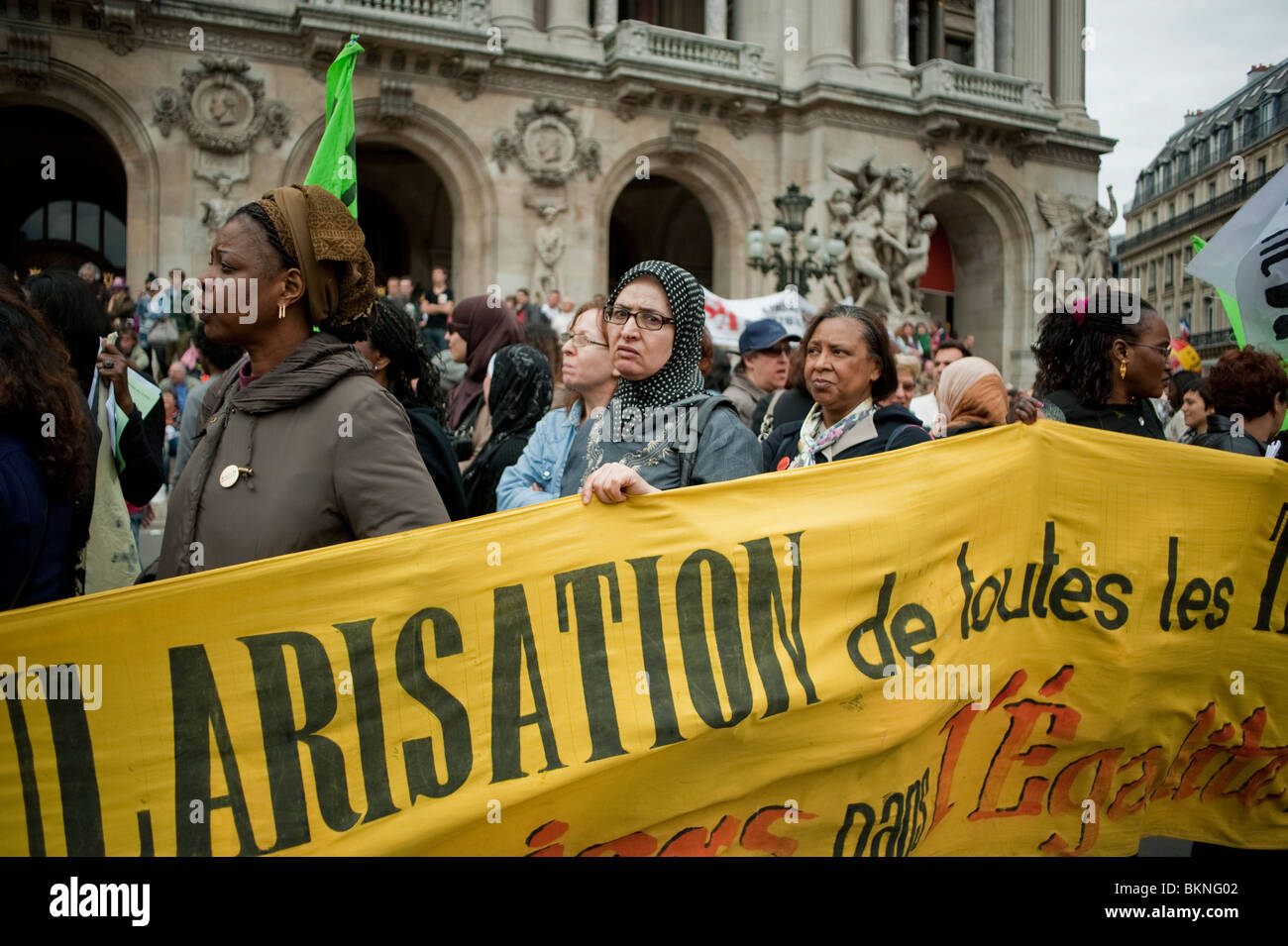 Hijab france protest hi-res stock photography and images - Alamy